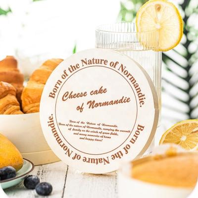 China Logotipo personalizado de casca de álamo ou recipiente redondo personalizado de folheado de madeira para frutas ecológicas à venda