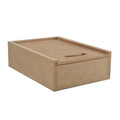 Cina Scatole di legno MDF personalizzate con coperchio scorrevole Costo campione gratuito e logo personalizzato accettato in vendita