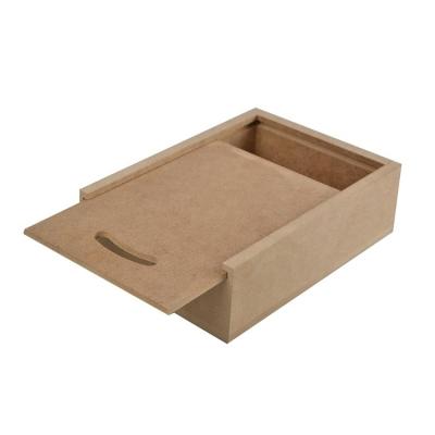 Cina Scatole di legno MDF personalizzate con coperchio scorrevole Costo campione gratuito e logo personalizzato accettato in vendita