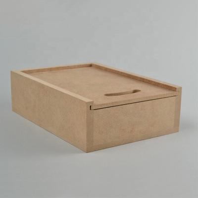 Cina Scatole di legno MDF personalizzate con coperchio scorrevole Costo campione gratuito e logo personalizzato accettato in vendita