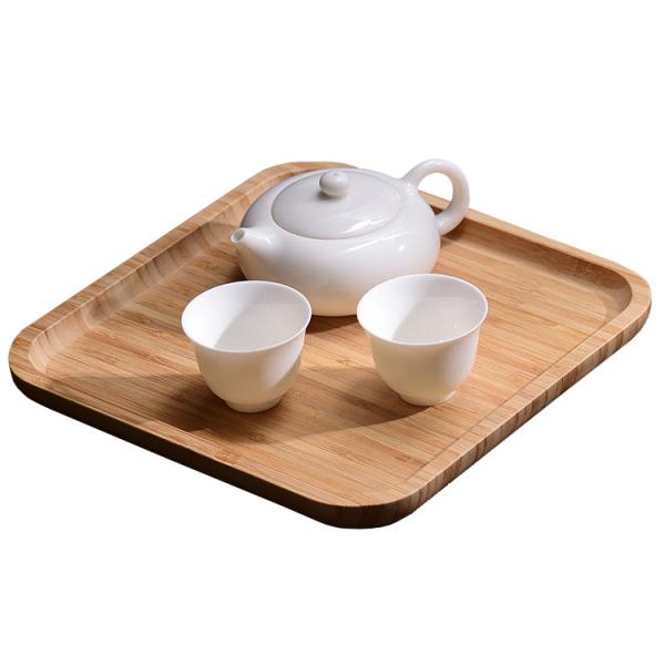 Quality Custom Color Bamboo Serving Tray Set for Breakfast Snacks Storage OEM ODM for sale