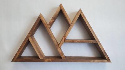 Cina Ripiani di montagna in legno naturale Multilayer Montaggio a parete Ripiani galleggianti 26,75x16x3,5 pollici in vendita