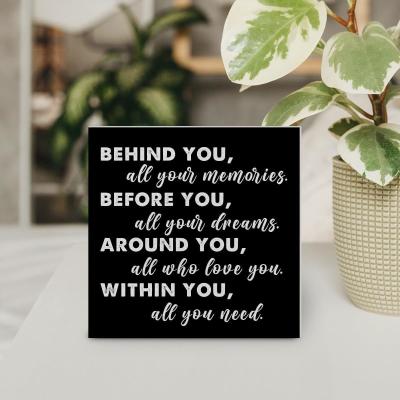 Cina Stile americano cartellone in legno Decorazione promozionale Citazione positiva in vendita