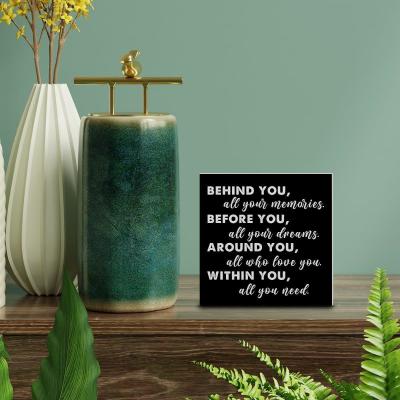 Cina Stile americano cartellone in legno Decorazione promozionale Citazione positiva in vendita