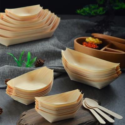 Cina Sushi in legno 9 pollici Modern Simple Disposable Pine Birch Bambù in vendita