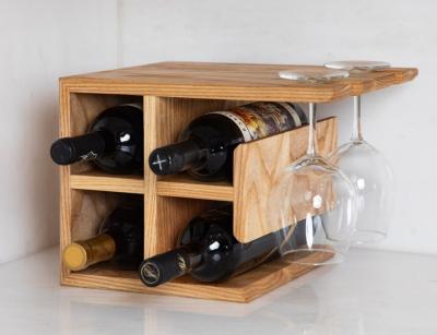Cina Logo personalizzato Reggiseno per vino in legno duro Portatore di vino in grande quantità per il bancone in vendita