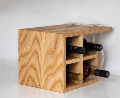 Cina Logo personalizzato Reggiseno per vino in legno duro Portatore di vino in grande quantità per il bancone in vendita