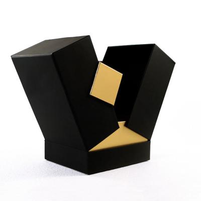 China Square Essential Oil Perfume Box Packaging with Custom Gold Stamping Logo and Design for sale