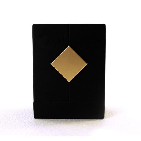 Embalaje cuadrado de la caja de perfumes de aceites esenciales con logotipo y diseño de estampado de oro personalizado