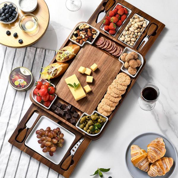 Quality Customizable Multi-Function Bamboo Cutting Board with Stand and Collapsible for sale