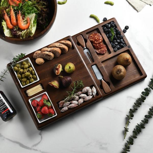 Quality Customizable Multi-Function Bamboo Cutting Board with Stand and Collapsible for sale
