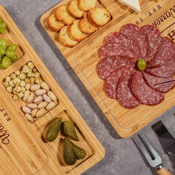 Quality Bamboo Cutting Board Set With Scale And Storage Collapsible Endgrain Hard Wood for sale