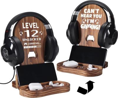 Cina Hotel Casa Decorazione Bagno Etui per cuffie in legno Decorazioni per giocatori Ragazzo adolescente in vendita