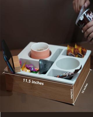 China Desktop Wooden Storage Box for Living Room Coffee Table Snacks and Remote Control for sale