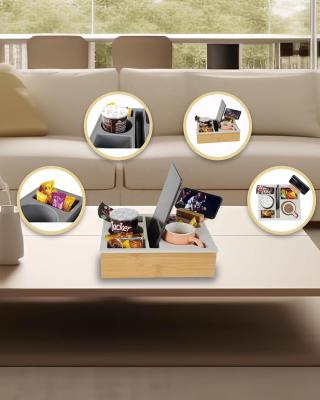 China Desktop Wooden Storage Box for Living Room Coffee Table Snacks and Remote Control for sale
