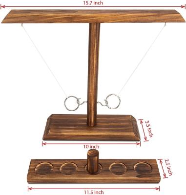 China Developmental Game Solid Wooden Ring Hook Toss Game for Bar Age Range 8 to 13 Years for sale
