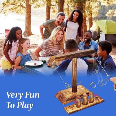 China Developmental Game Solid Wooden Ring Hook Toss Game for Bar Age Range 8 to 13 Years for sale