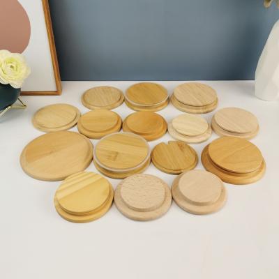 Cina Capo in bambù naturale al 100% per barattolo di candele di vetro Disegno personalizzato e Materia eco-compatibile in vendita