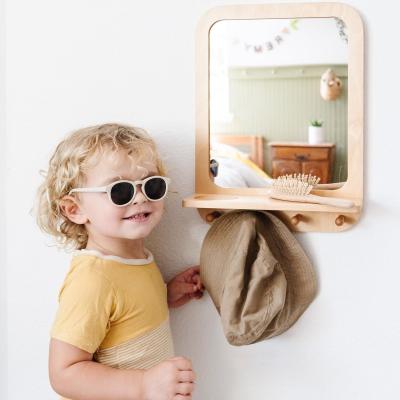Cina Specchio di ingresso con ganci e scaffale organizzatore stile di design rustico in vendita
