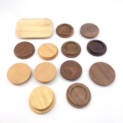 China Non Spill Wooden Cup Lid for Jars Say Goodbye to Messy Spills and Stain for sale