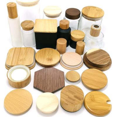 Cina Capo in legno certificato per barattolo di vetro da 20 mm in legno di colore semplice e materiale di vetro in vendita