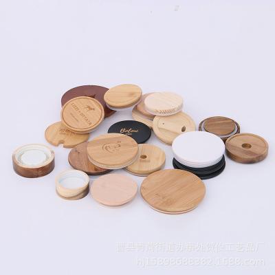 Cina Capo in legno certificato per barattolo di vetro da 20 mm in legno di colore semplice e materiale di vetro in vendita