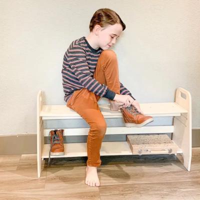 Cina Mobili in legno Montessori staccabili per bambini Panca per scarpe in soggiorno Sala giochi in vendita