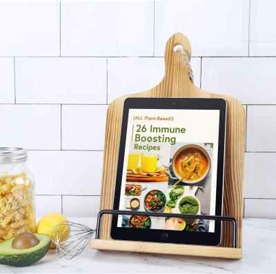 China Effortlessly Read Your Recipes with this Rustic Wood Recipe Book Holder Adjustable for sale