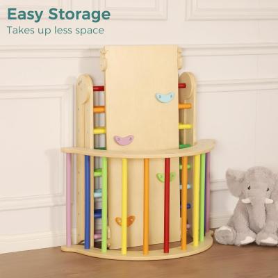 China Kids Learning Toy Wooden Triangle Set with Ramp Arch Custom Size Toddler Climbing Toys for sale
