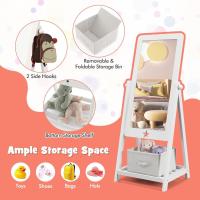 China Freestanding Full Length Dressing Mirror with 360 Degree Rotatable Rectangular Design for sale