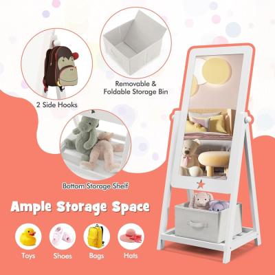 China Freestanding Full Length Dressing Mirror with 360 Degree Rotatable Rectangular Design for sale