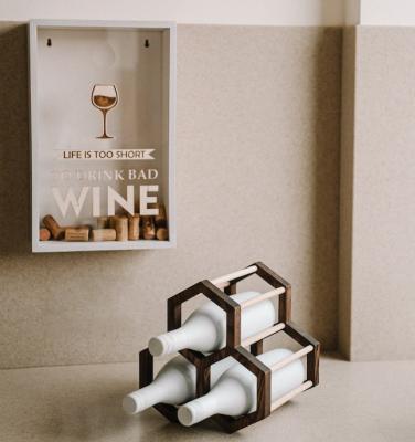 Cina Funzionalità-risparmio di spazio 202404 portabottiglie di vino in legno a nido di miele in vendita