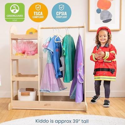 Cina Set di Kids Montessori Armadio Abbigliamento e Costumi Organizzatore Organizzatore taglia personalizzata in vendita