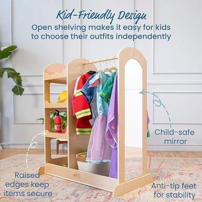 Cina Set di Kids Montessori Armadio Abbigliamento e Costumi Organizzatore Organizzatore taglia personalizzata in vendita