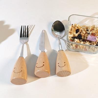 China Simple Style Customized Logo Bamboo Baby Plates Set with Forks and Spoons for sale