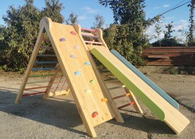 China 202404 Wooden Children's Slide Play Equipment for Climbing and Sliding at Amusement Park for sale
