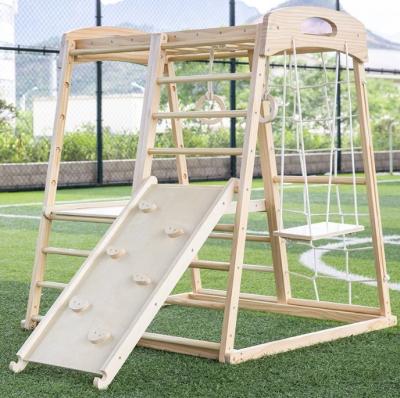 中国 児童体操 木製のクライミングフレーム 岩登り 網の梯子 引き上げ バー 遊び テント 室内 販売のため