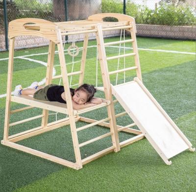 中国 児童体操 木製のクライミングフレーム 岩登り 網の梯子 引き上げ バー 遊び テント 室内 販売のため