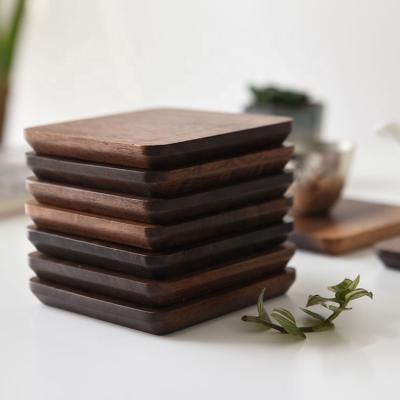 Cina 10x10x1.2cm in stile giapponese Legno di noce nero per teiera e tazza su misura in vendita