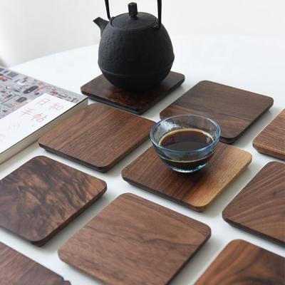 Cina 10x10x1.2cm in stile giapponese Legno di noce nero per teiera e tazza su misura in vendita