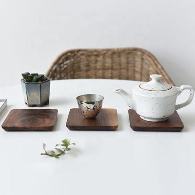 Cina 10x10x1.2cm in stile giapponese Legno di noce nero per teiera e tazza su misura in vendita
