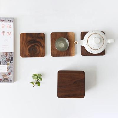 Cina 10x10x1.2cm in stile giapponese Legno di noce nero per teiera e tazza su misura in vendita