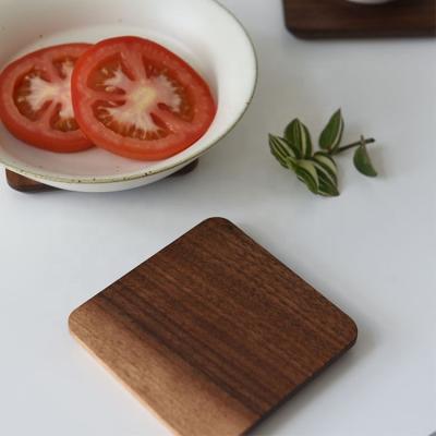 Cina 10x10x1.2cm in stile giapponese Legno di noce nero per teiera e tazza su misura in vendita