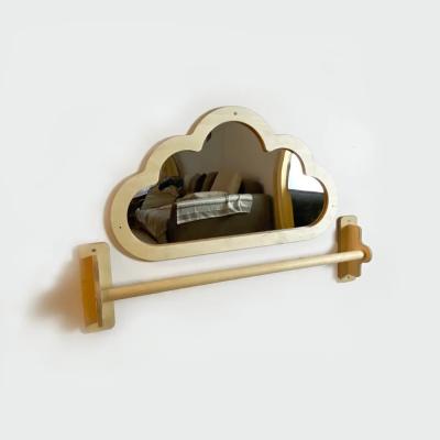 Cina Pavimento per bambini Specchio acrilico incrollabile con barra di legno sensoriale regalo di Natale in vendita