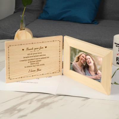 Cina Colori Metodo di stampa Cornice fotografica in legno massello personalizzata per schermo da tavolo in stile semplice in vendita