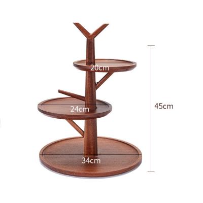 China Multifunktioneel Hout Brood Vruchten Planten Berging Kist Voedsel Brood Display Box 20x20x30cm Te koop