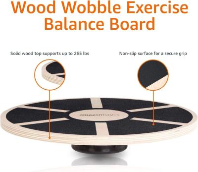 Cina Base Legno Balanceboard per gli esercizi di oscillazione 22,9 x 1,5 x 11,9 cm Decorazione interna in vendita
