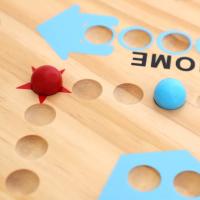 China High Quantity Solid Oak Double Sided Marbles Wooden Board Game with Customized Logo for sale