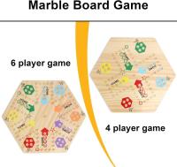 China High Quantity Solid Oak Double Sided Marbles Wooden Board Game with Customized Logo for sale
