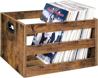 Wohnzimmer Vinyl Record Storage Organisator mit hoher Menge Vintage Holz Datei-Speicher